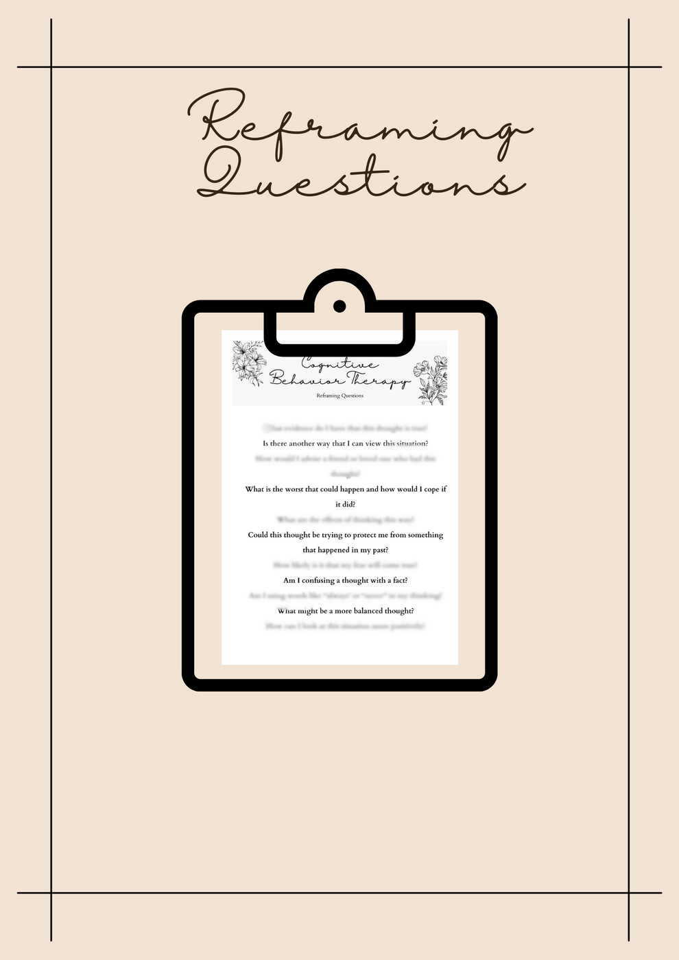 Reframing Questions – Just Counseling Things