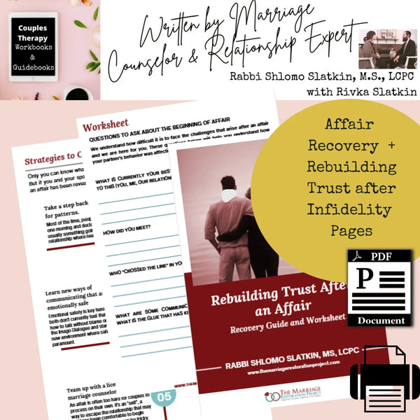 Affair Recovery Therapy Worksheets Infidelity Trust Cheating Couples T ...