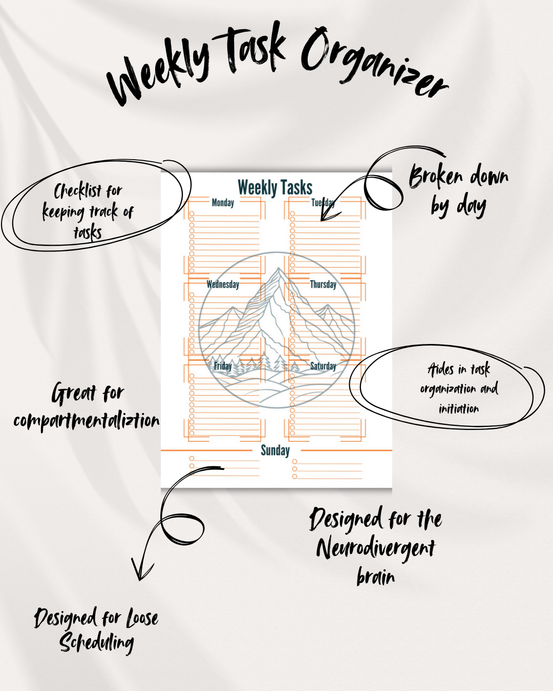 Weekly Task Organizer – Just Counseling Things