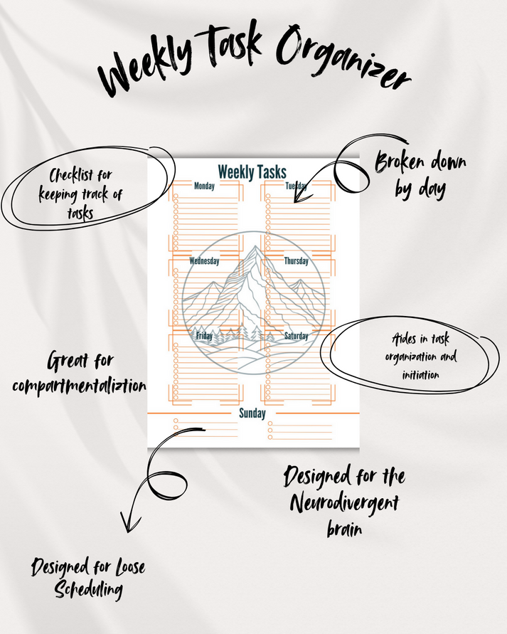 Weekly Task Organizer – Just Counseling Things